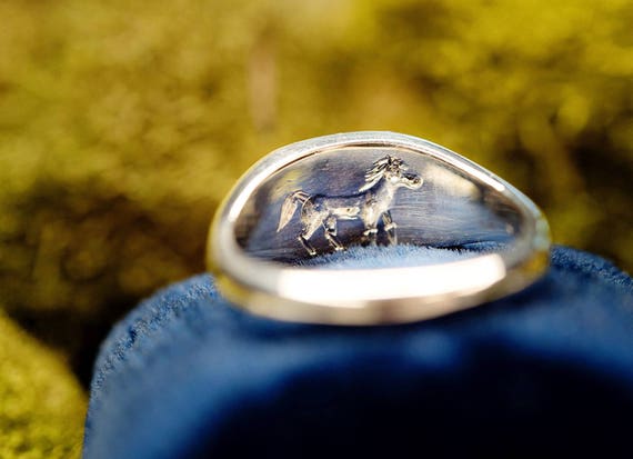 North Star Signet Ring Custom Personalized Signet Ring - Etsy