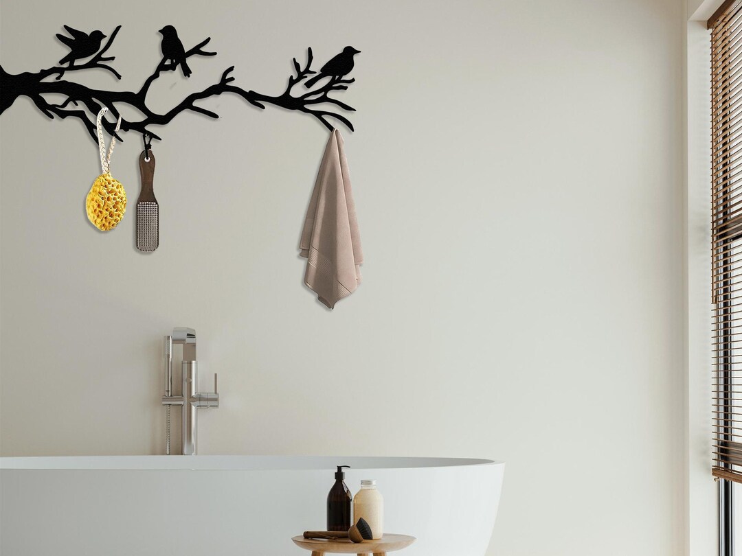 Tree Bird Coat Rack, Branch Holder, Bird Towel Holder, Tree Wall Hooks ...
