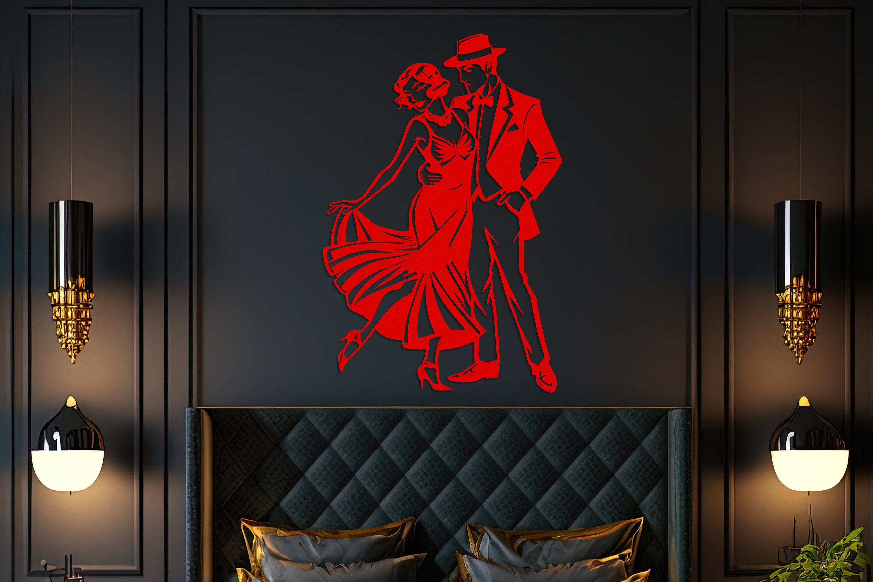 Tango Lovers, Metal Wall Art, Couple Wall Decor, Dancer Wall Gift ...