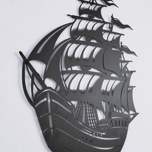 Pirate Ship Metal Wall Art: Nautical Man Cave Decor - Etsy