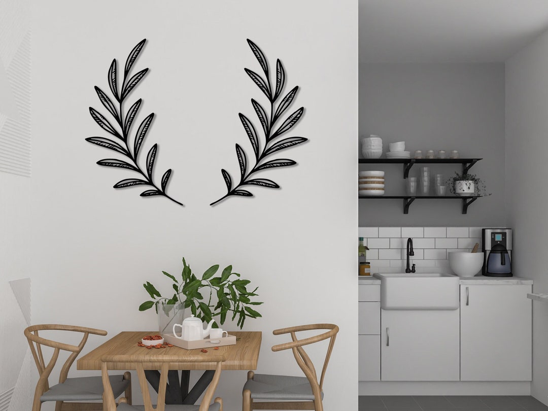 Olive Branch Metal Wall Art, Caesar Crown, Tree Wall Decor, Unique Gift ...