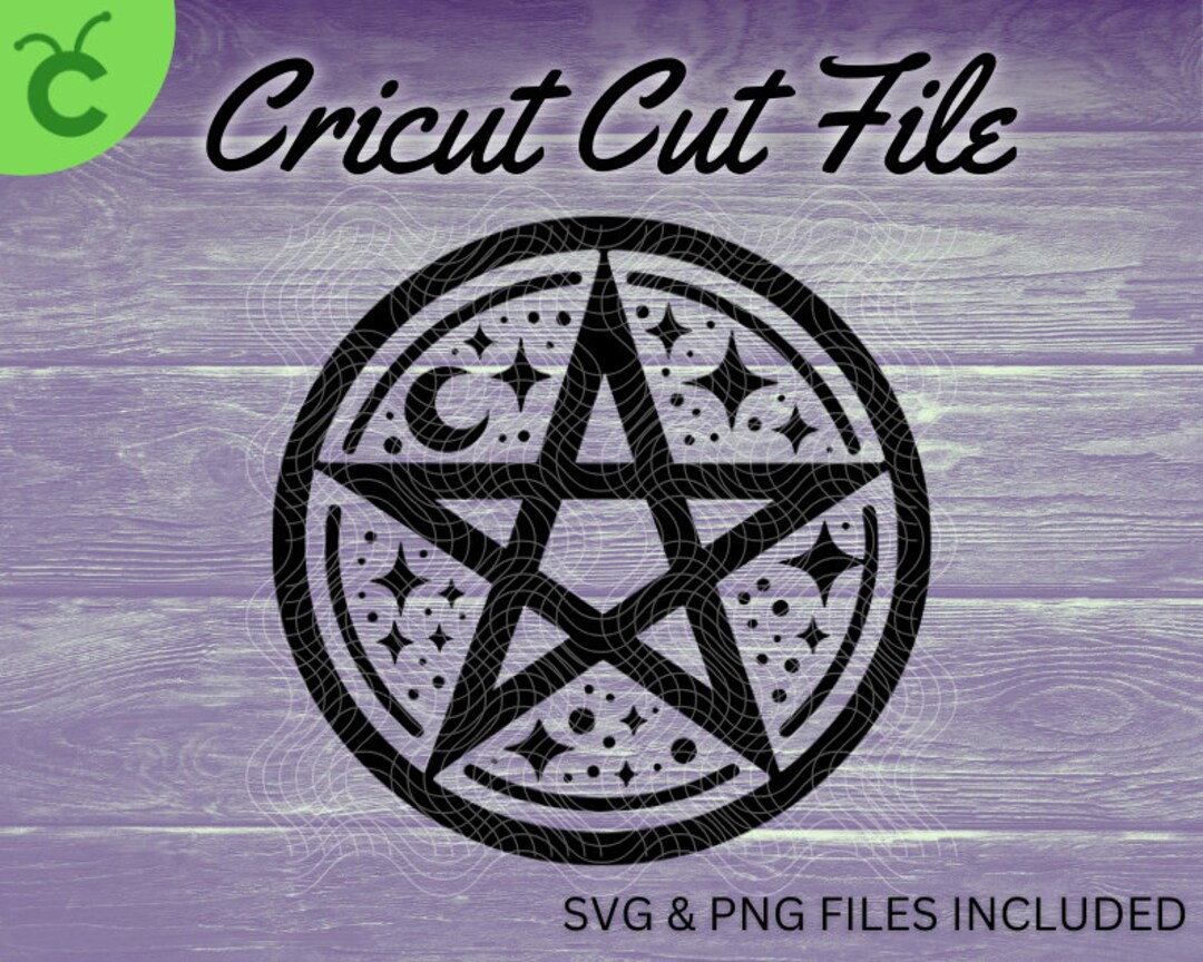 Pentacle Wiccan Pagan SVG PNG Digital File for Cricut, Silhouette ...