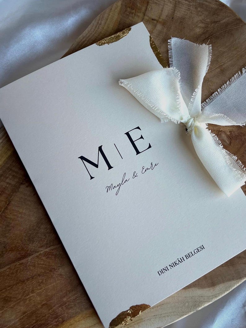 Dini Nikah Belgesi / Islamic Marriage Certificate A5 Booklet With ...