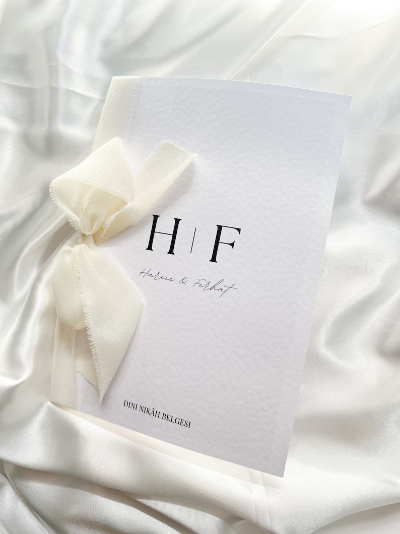 Dini Nikah Belgesi / Islamic Marriage Certificate A5 Booklet With ...