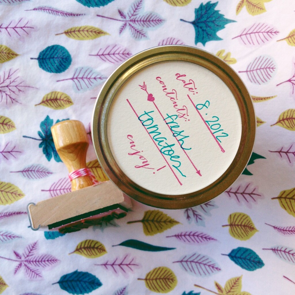 Canning/preserving/pickling Label Wood Handled Stamp - Enjoy - Etsy