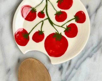 Ceramic 70s Tomato Kitchen Spoon Rest | Vintage Ceramic Tomato Kitchen ...