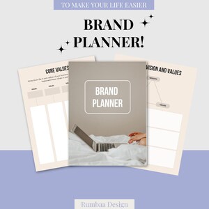 Branding Planner Small Business Planner Business Branding Brand Vision ...