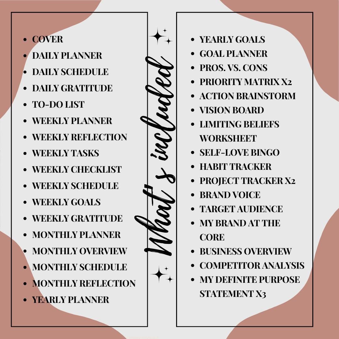 My Dream Life Planner | Goal Setting Planner | Vision Board Planner ...