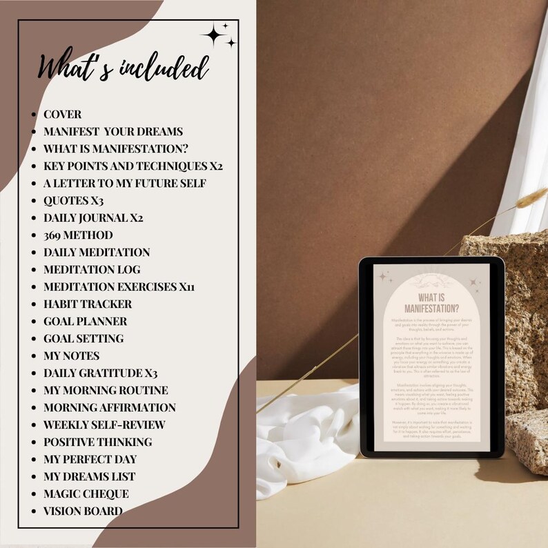 Manifestation Workbook, Law of Attraction Journal, Goal Setting Planner ...