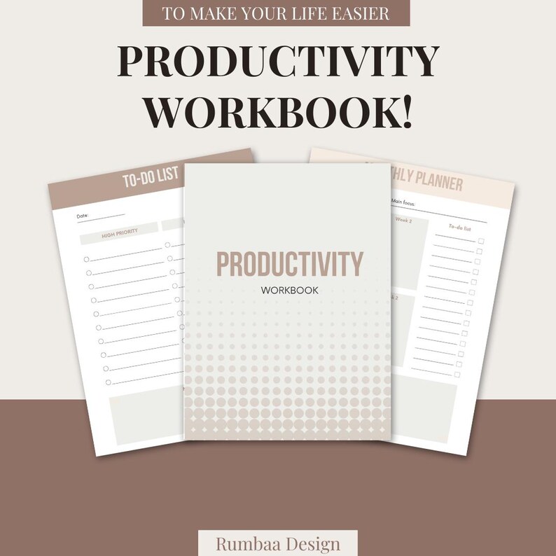 Productivity Planner Bundle | Productivity Workbook Bundle | Goal ...