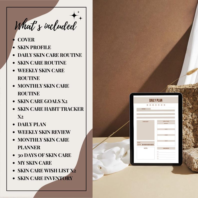 Skin Care Planner | Self-care Planner Printable | Self-love Journal ...