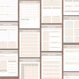 Beauty Planner Digital Planner Canva Template Daily Planner Weekly ...