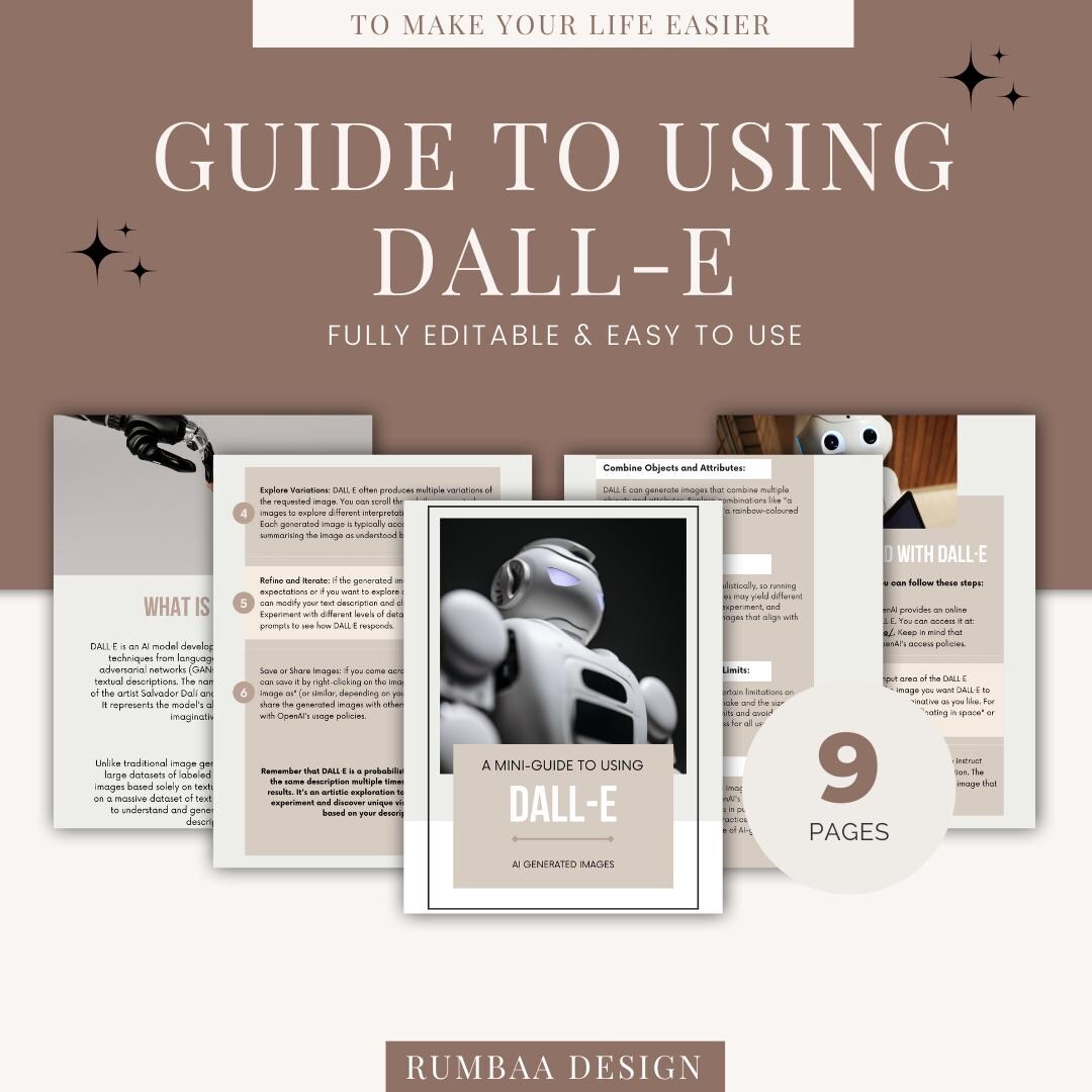Guide to Using Dall·e, AI Art Tutorial Ebook, Digital Art Guide, Prompt ...