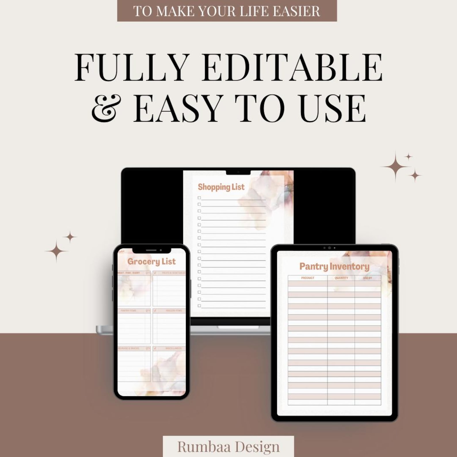 Meal Planner | Recipe Organizer | Customizable Menu | Grocery List ...