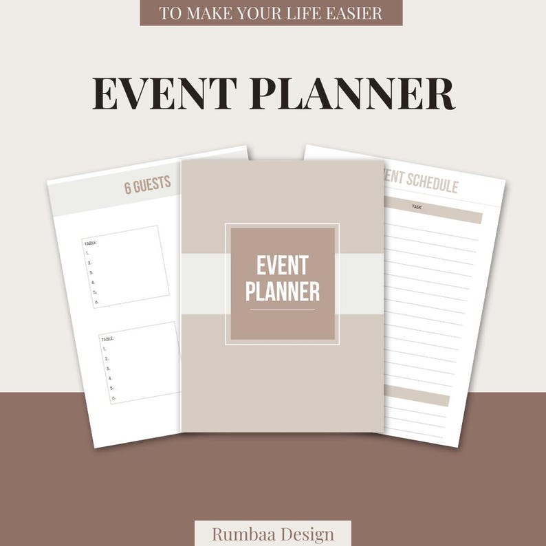 Party Planner | Event Planner | Event Planning Template | Birthday ...