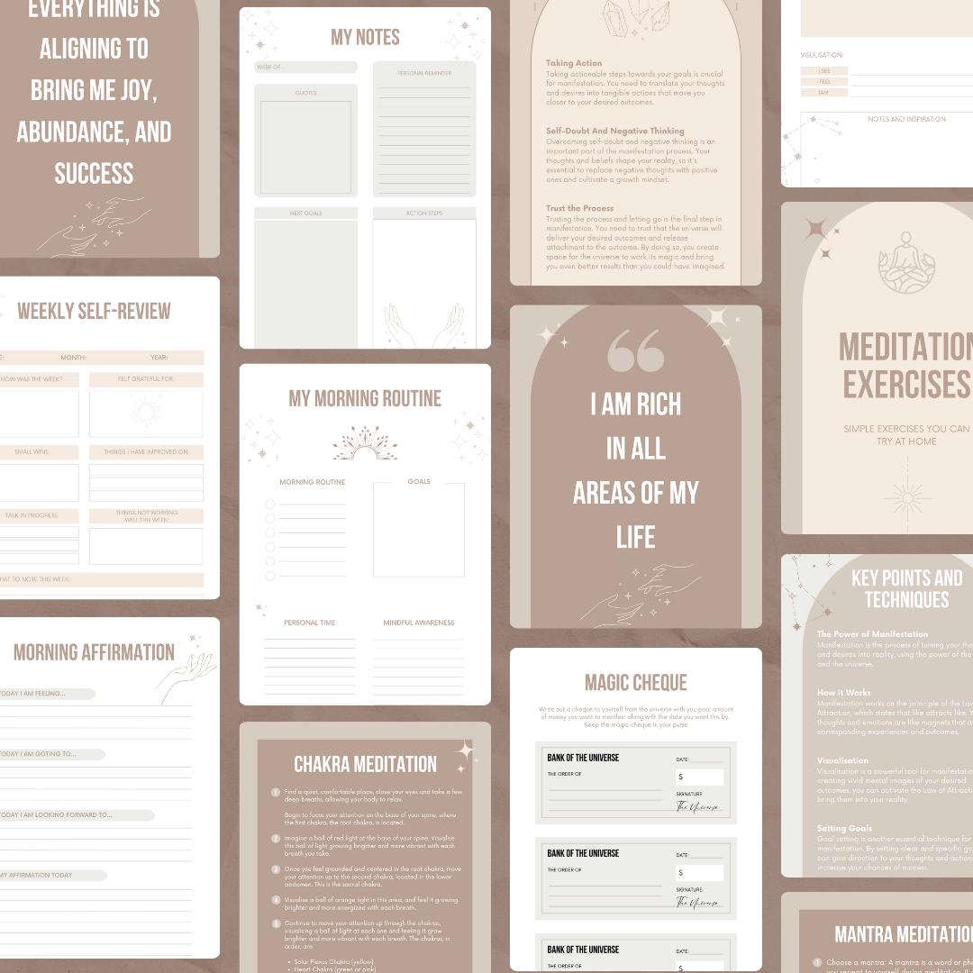 Manifestation Workbook, Law of Attraction Journal, Goal Setting Planner ...