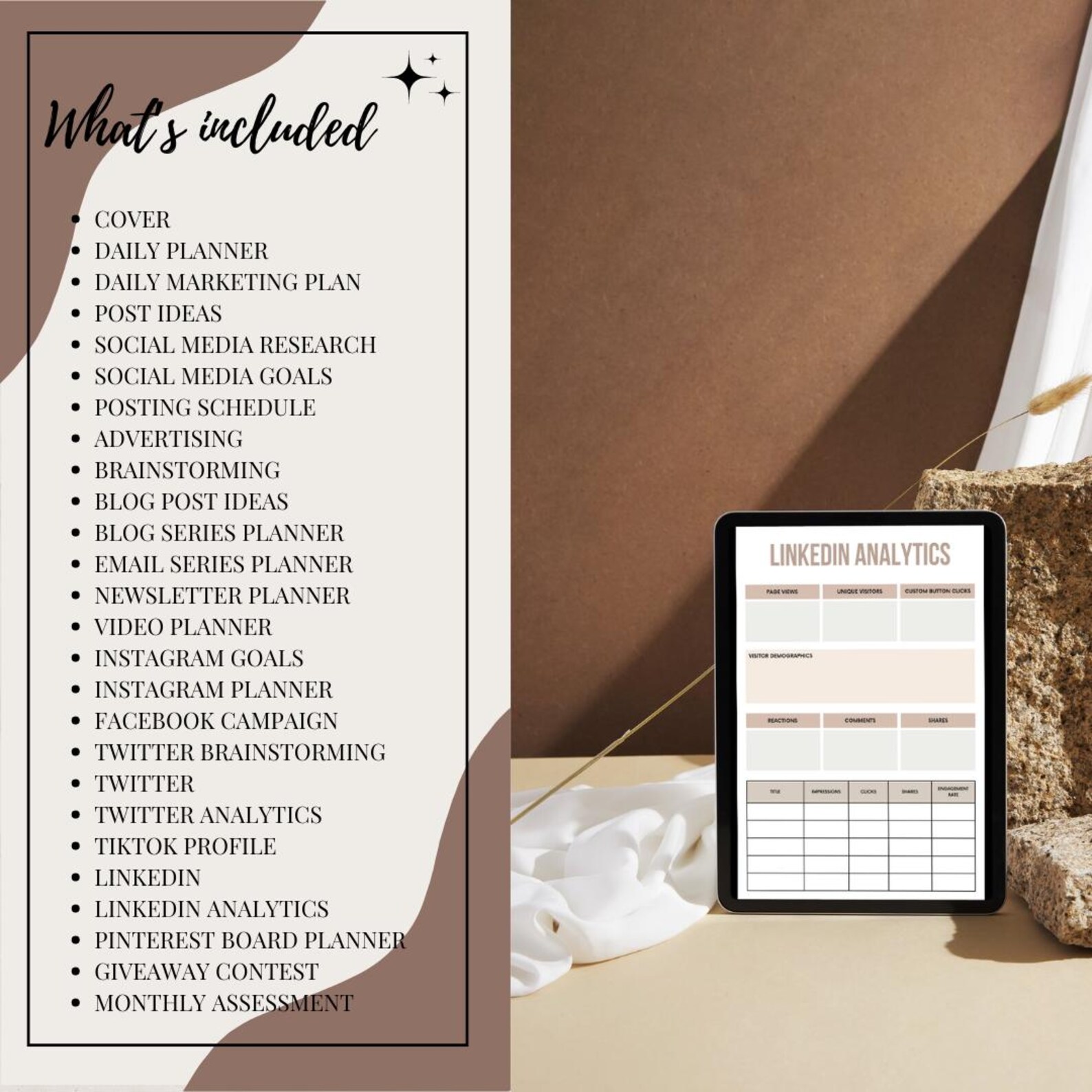 Social Media Marketing Planner and Tracker | Digital Planner | Canva ...