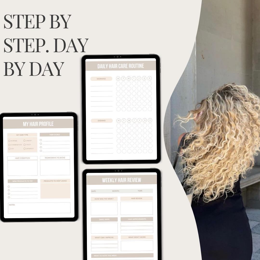 Hair Care Planner, Hair Routine Tracker, Printable Hair Planner ...