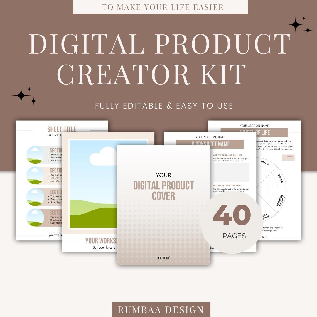 Digital Product Creator Kit, Canva Business Templates, Ebook Workbook ...