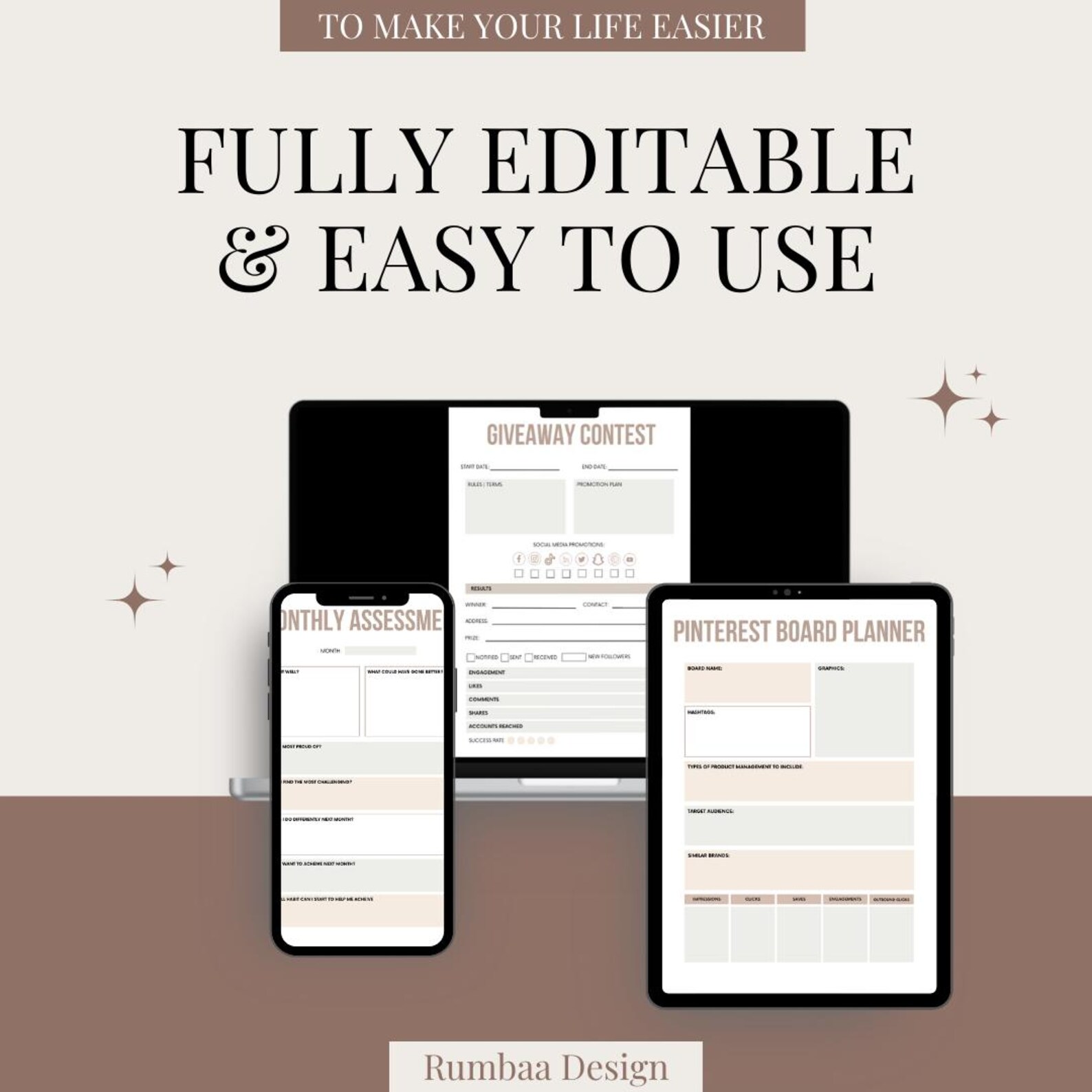 Social Media Marketing Planner and Tracker | Digital Planner | Canva ...