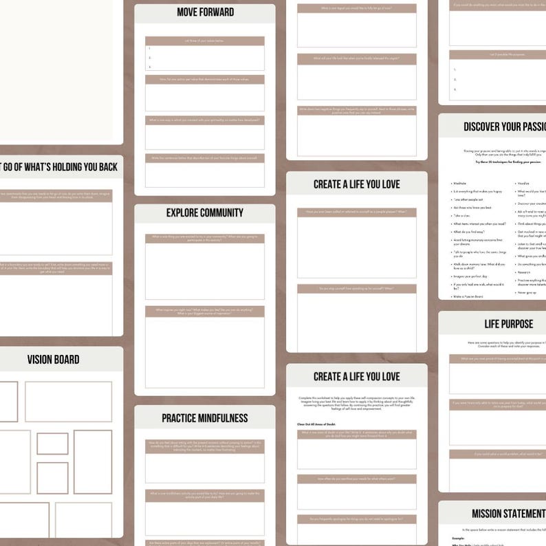 Find Your Passion Planner | Passion Journal | Life Coaching | Digital ...