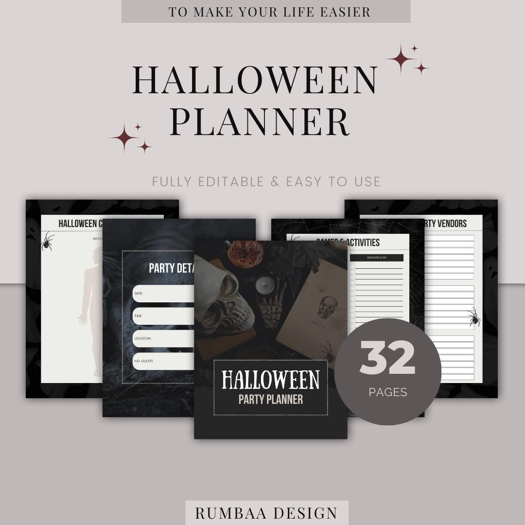 Halloween Party Planner | Halloween Checklist | Event Planner | Party ...