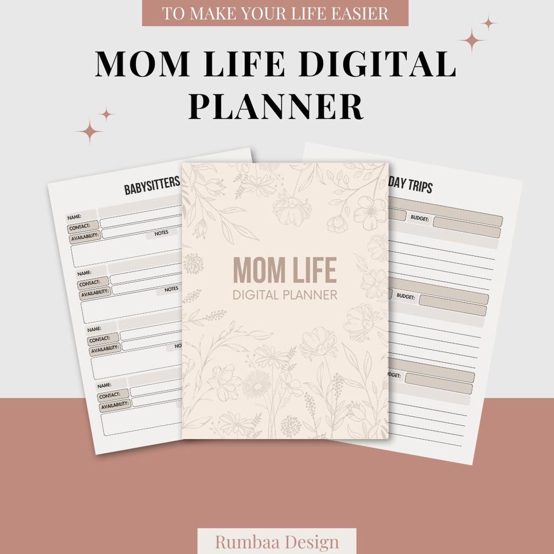Mom Life Digital Planner | Busy Mom Planner | Digital Mom Organizer ...