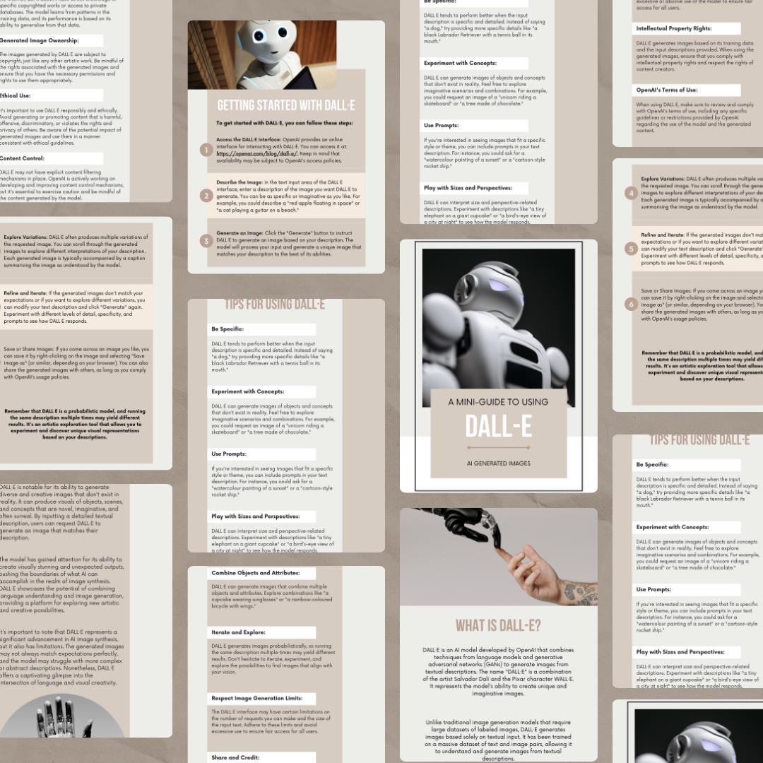 Guide to Using Dall·e, AI Art Tutorial Ebook, Digital Art Guide, Prompt ...