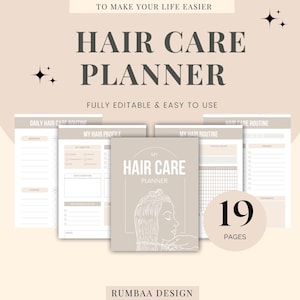 Hair Care Planner | Hair Routine Tracker | Hair Growth Goals | Hair ...