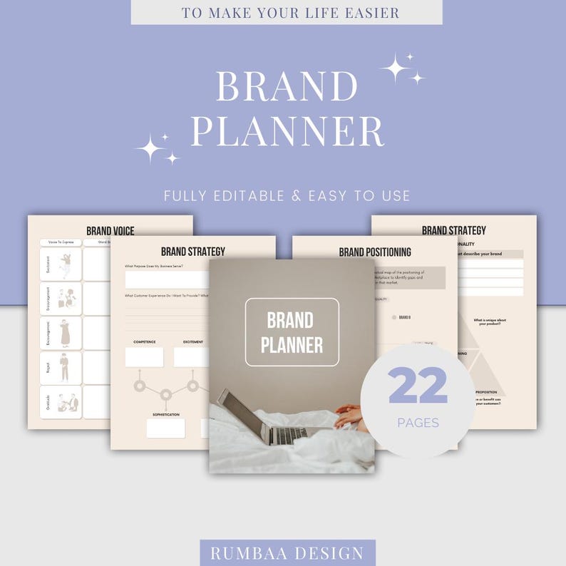 Branding Planner Small Business Planner Business Branding Brand Vision ...