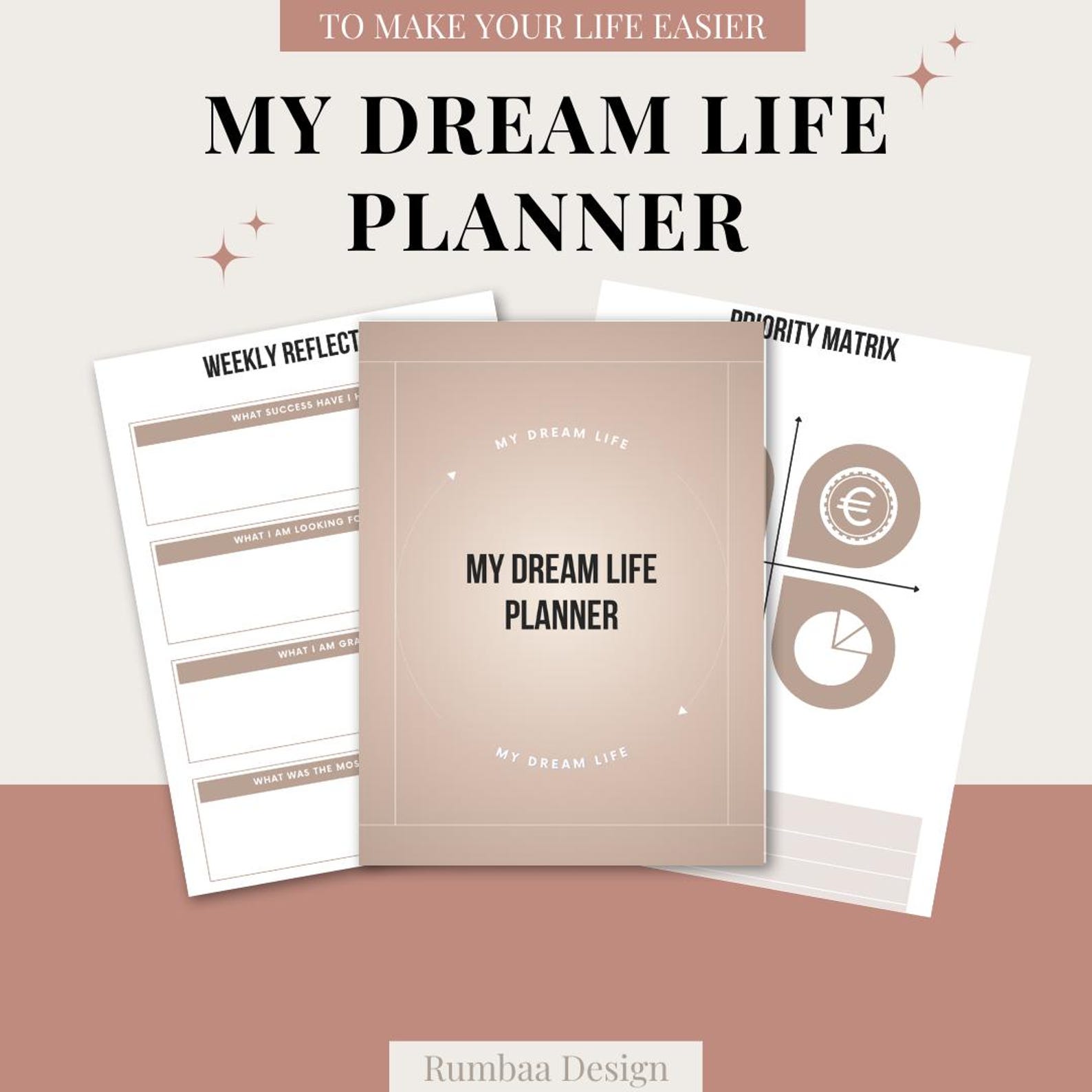 My Dream Life Planner | Goal Setting Planner | Vision Board Planner ...