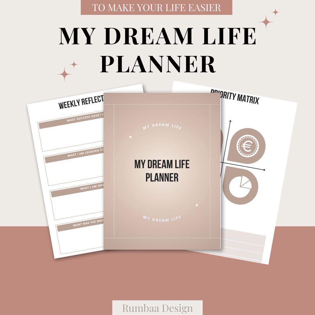 My Dream Life Planner | Goal Setting Planner | Vision Board Planner ...
