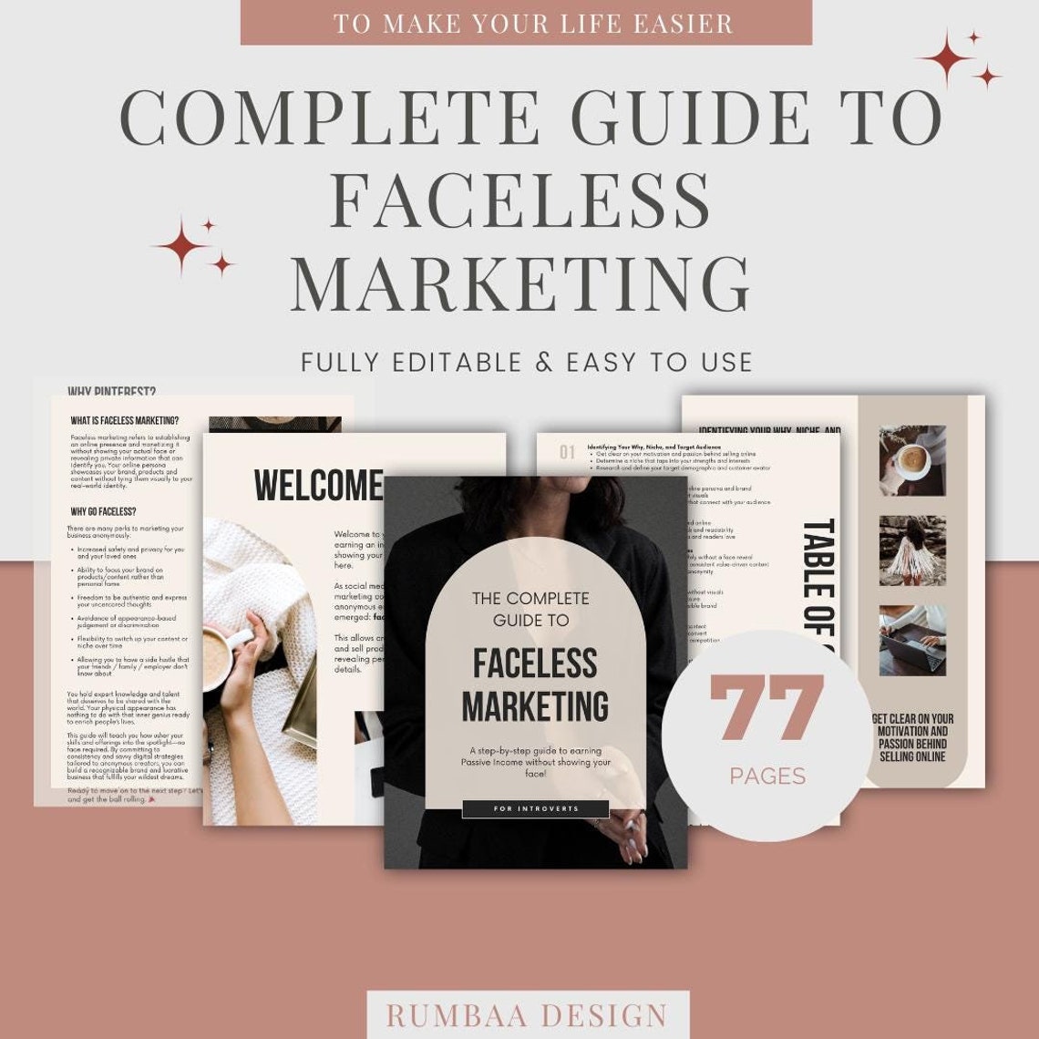 Faceless Marketing Guide, Digital Marketing Ebook, Social Media Growth ...