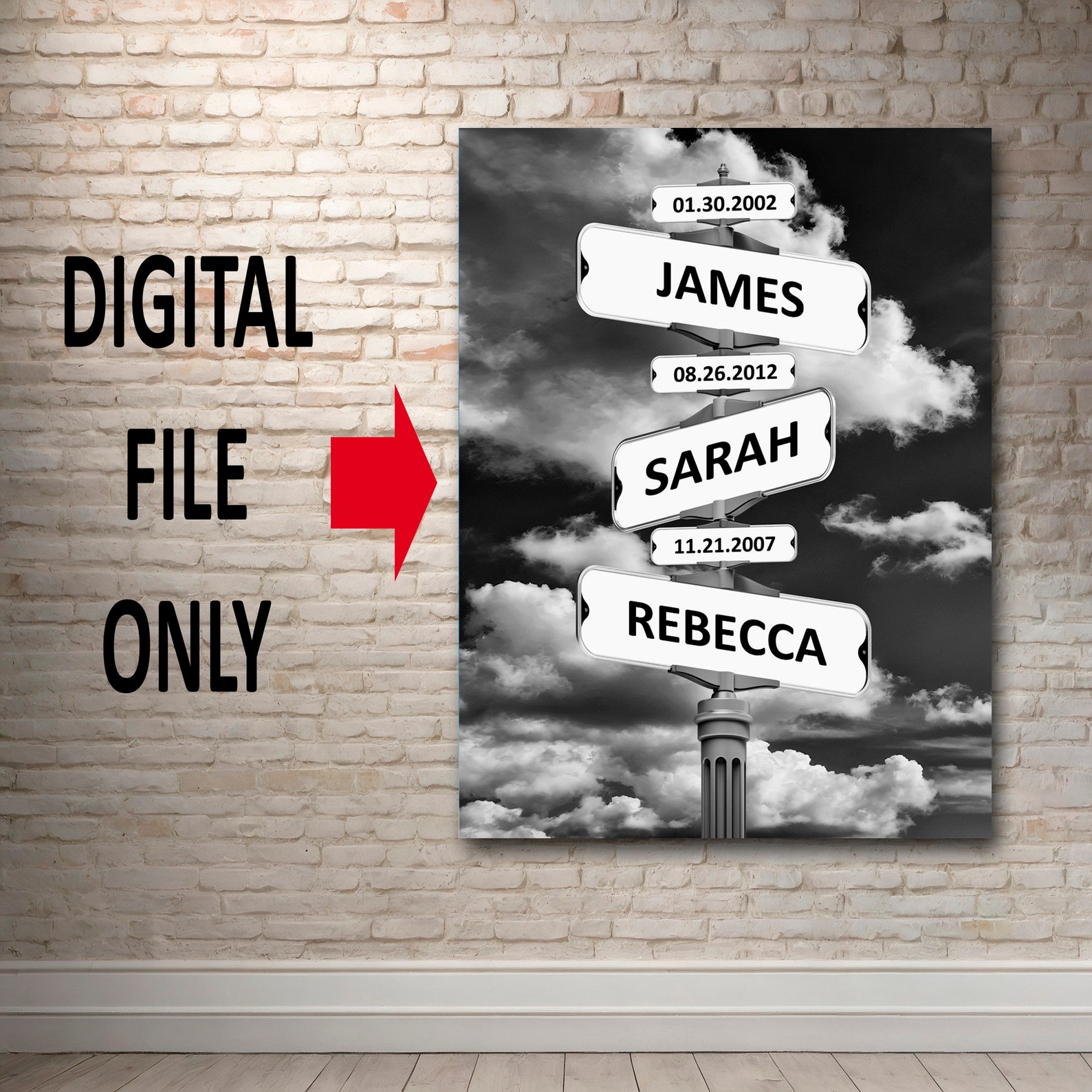 Pair Present | Customized Retro Road Sign | Wedding Gift Idea | Bespoke ...