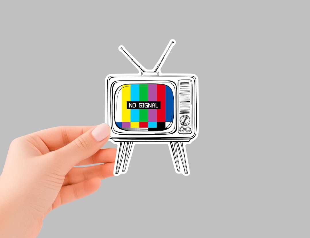 Retro TV "no Signal" Sticker. Perfect for Laptops, Water Bottles, and ...