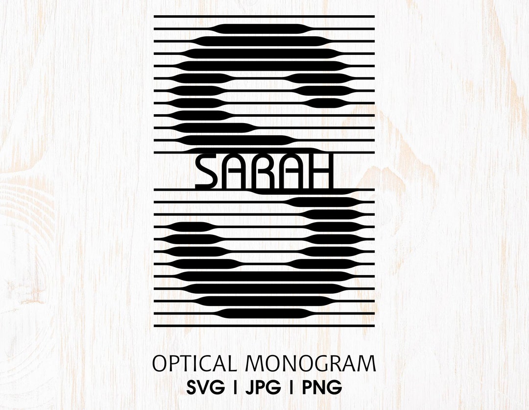 Optical Monogram Svg, Jpg, Png, Pattern With Optical Illusion, Iconic ...