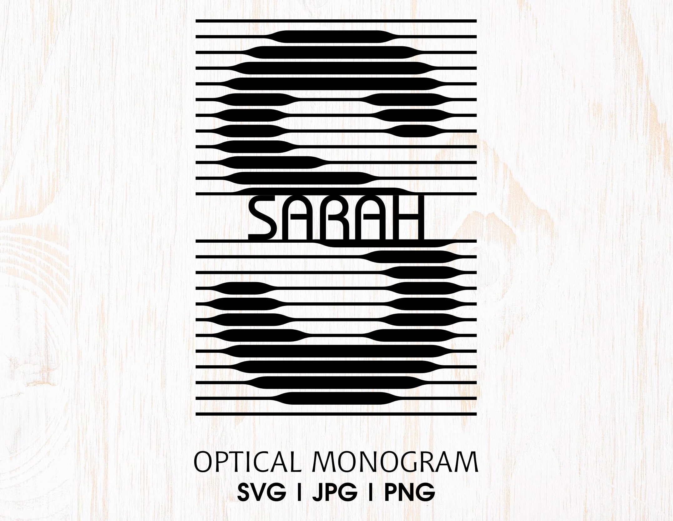 Optical Monogram Svg, Jpg, Png, Pattern With Optical Illusion, Iconic ...