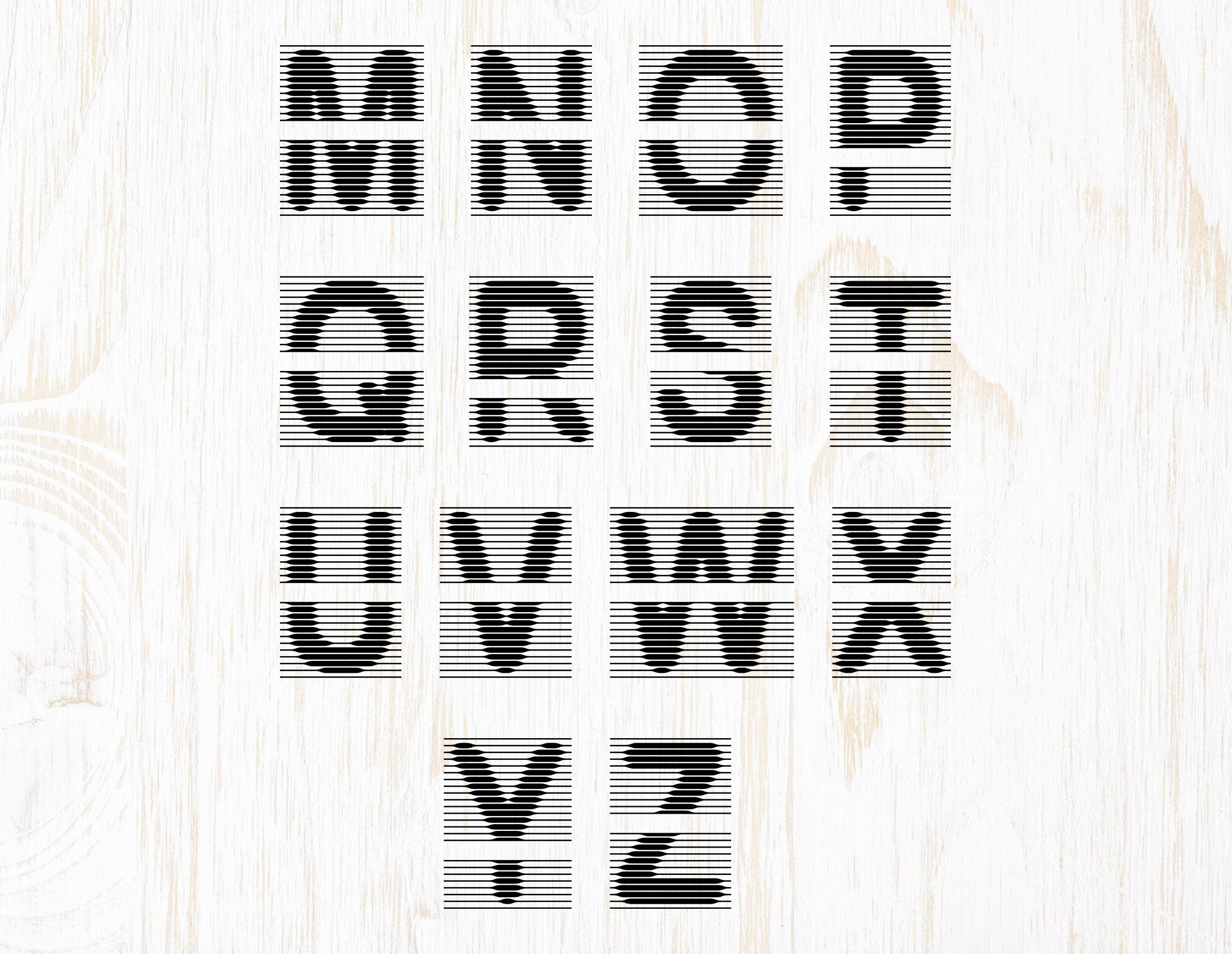 Optical Monogram Svg, Jpg, Png, Pattern With Optical Illusion, Iconic ...