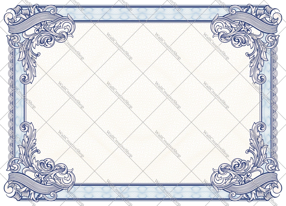 Blank Diploma, Certificate, Blank Certificate, Award Frame, Frame ...