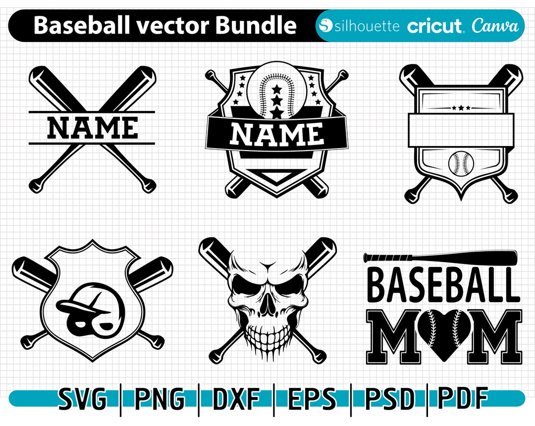Baseball Svg Bundle, Softball Svg Bundle, Baseball Monogram Svg ...