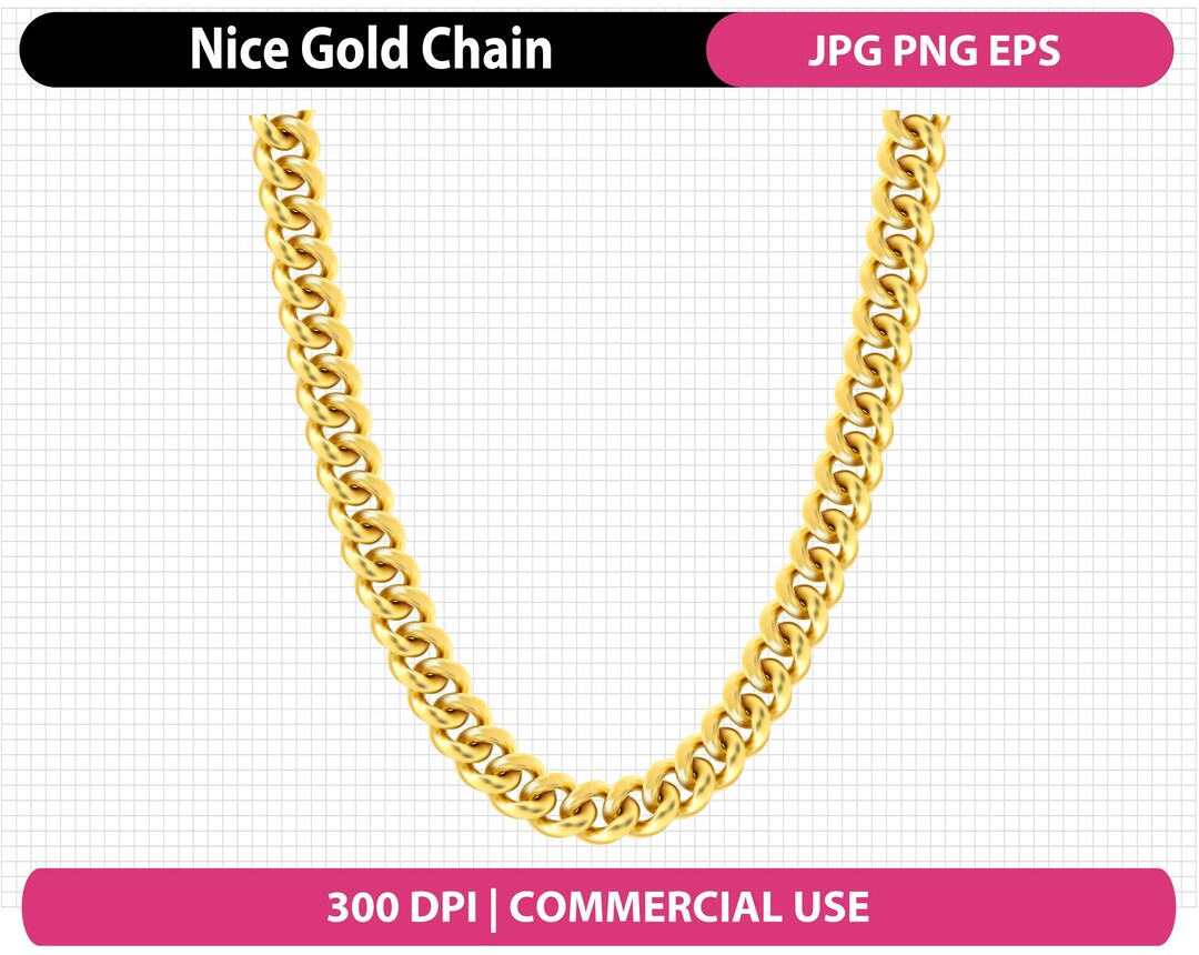 Nice Gold Chain JPG PNG EPS - Etsy