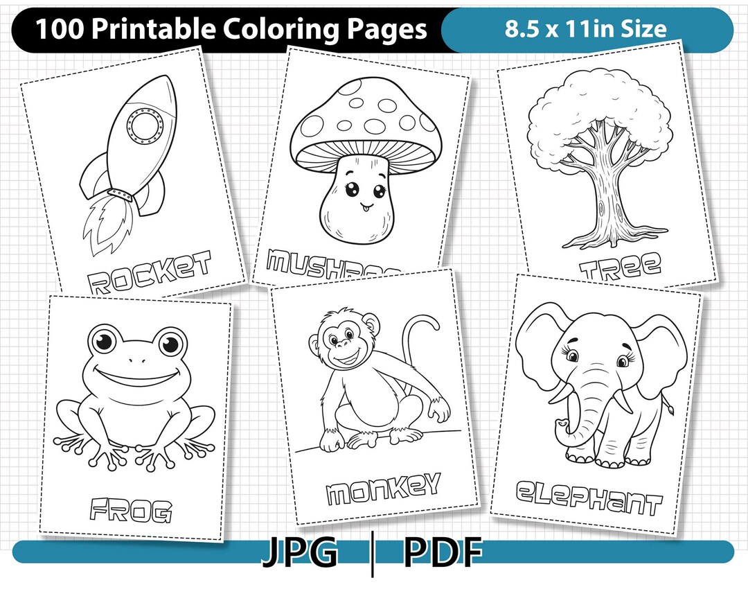 100 Printable Coloring Pages for Kids, Toddlers, and Preschoolers ...