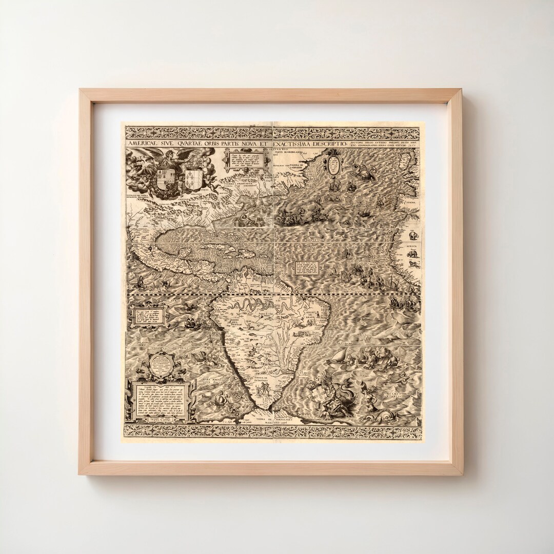The America / Old Map Digital Poster / Vintage Poster / Printable ...