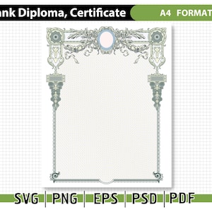 Blank Diploma, Certificate, Blank Certificate, Award Frame, Frame ...