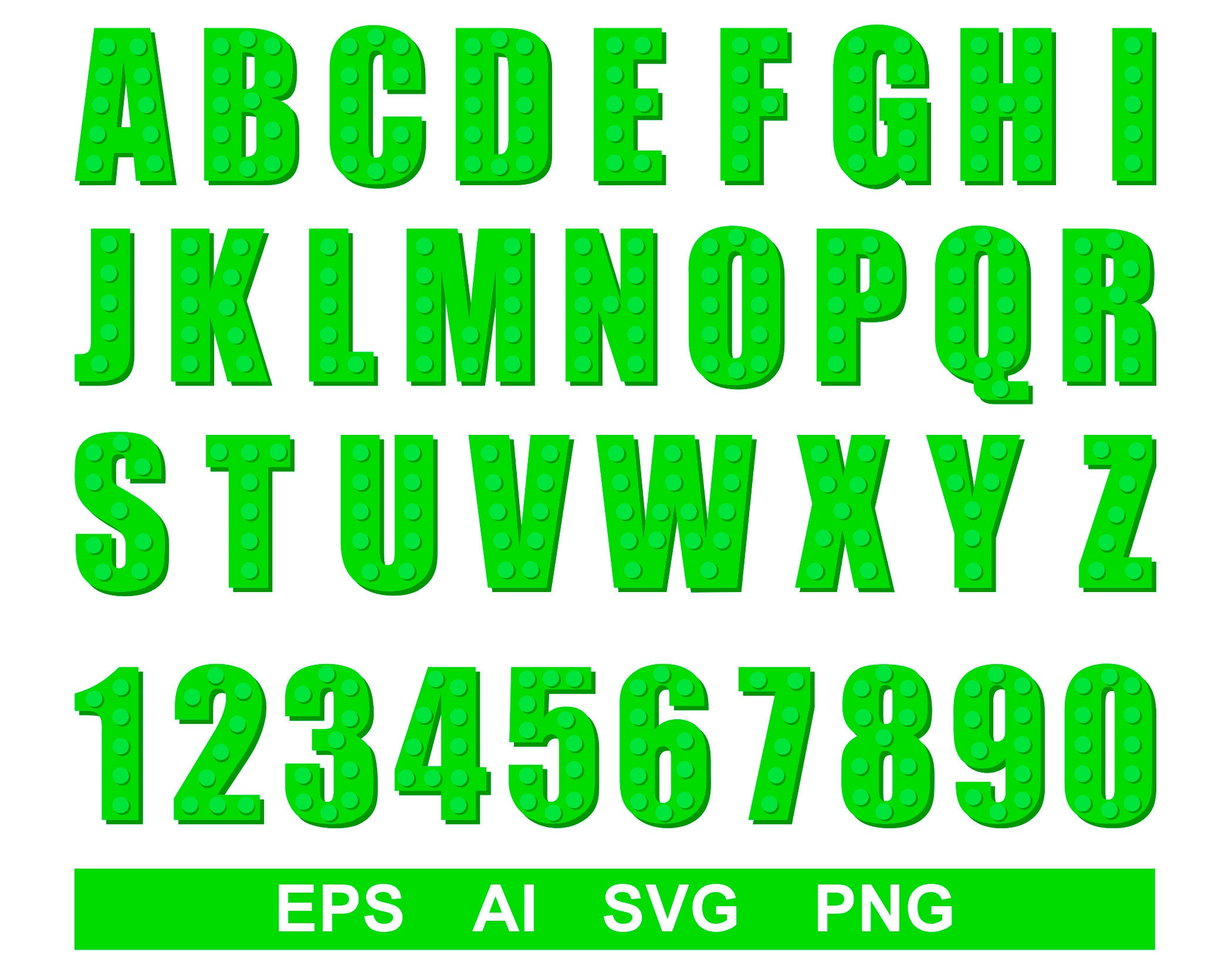 Puzzle Font Brick Font Svg Bricks Svg Letters for Cricut SVG, Leg Font ...