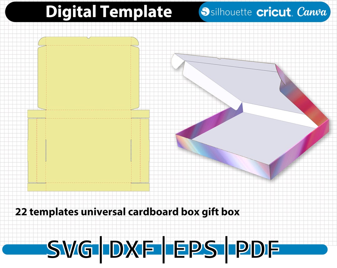 Download 22 Versatile Cardboard Box Gift Box Templates - Etsy