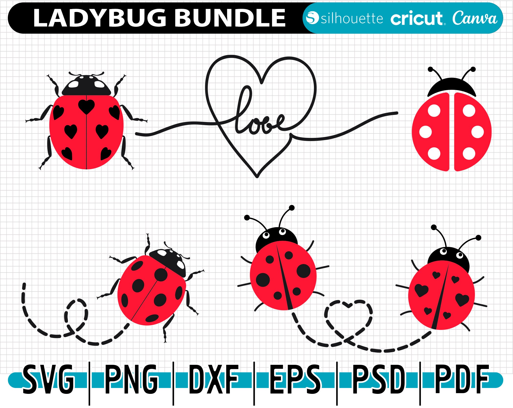 Ladybug SVG Ladybug Bundle SVG Files Ladybug SVG Layered Ladybug Files ...