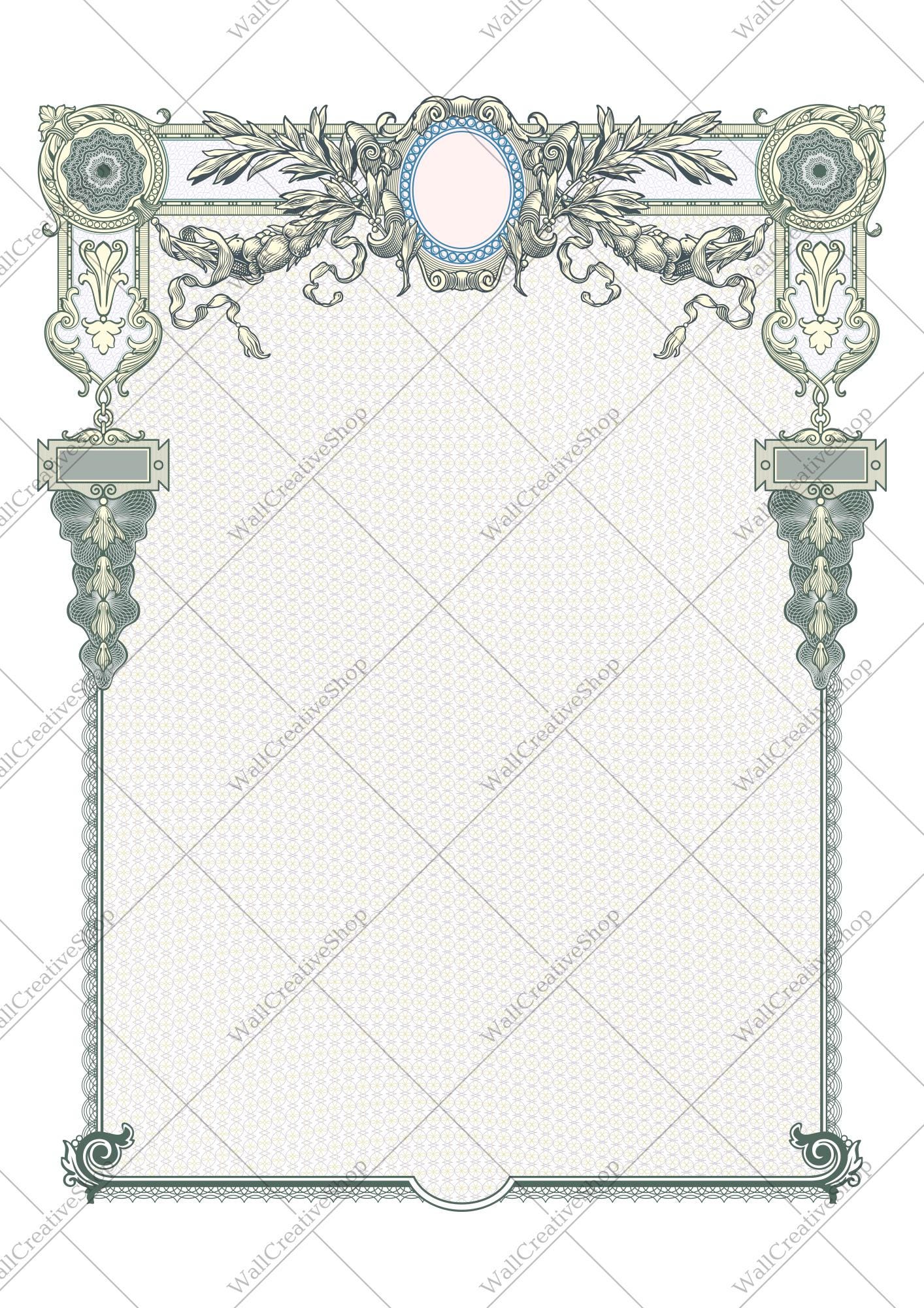 Blank Diploma, Certificate, Blank Certificate, Award Frame, Frame ...