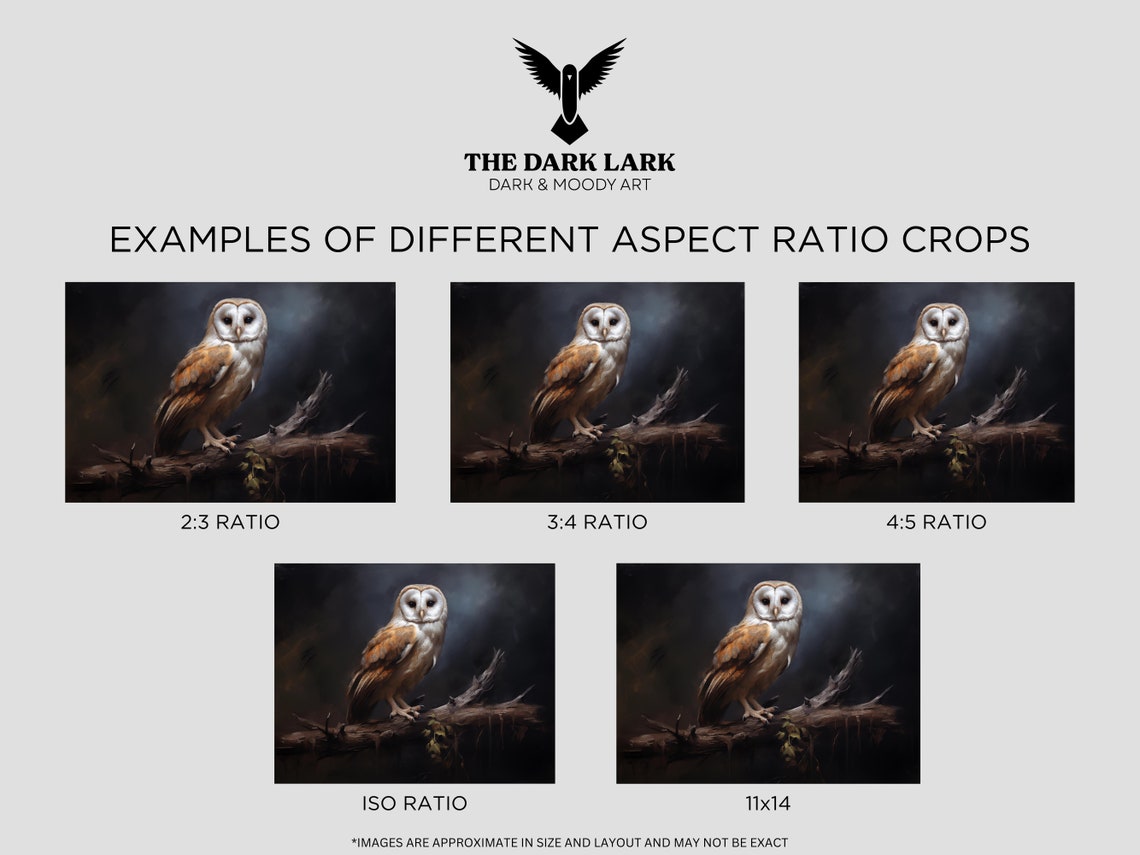 Barn Owl Painting PRINTABLE Digital Download Wall Art, Dark and Moody ...