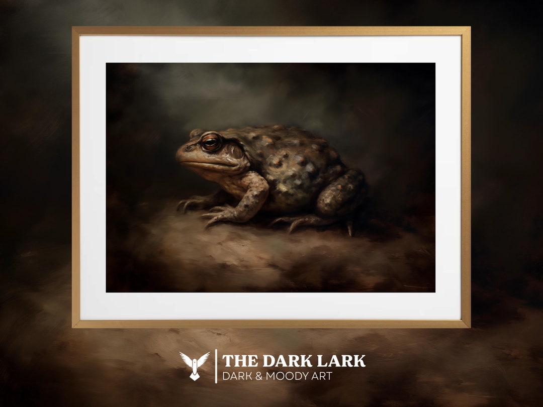 Toad Painting PRINTABLE Digital Download Wall Art, Dark and Moody ...